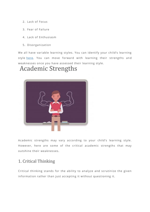 Academic strengths and weaknesses of students | PDF