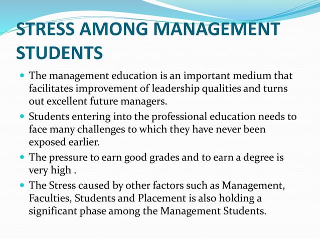 Academic Stress For Management Students | PPTX