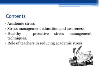 Academic stress management strategies copy | PPTX