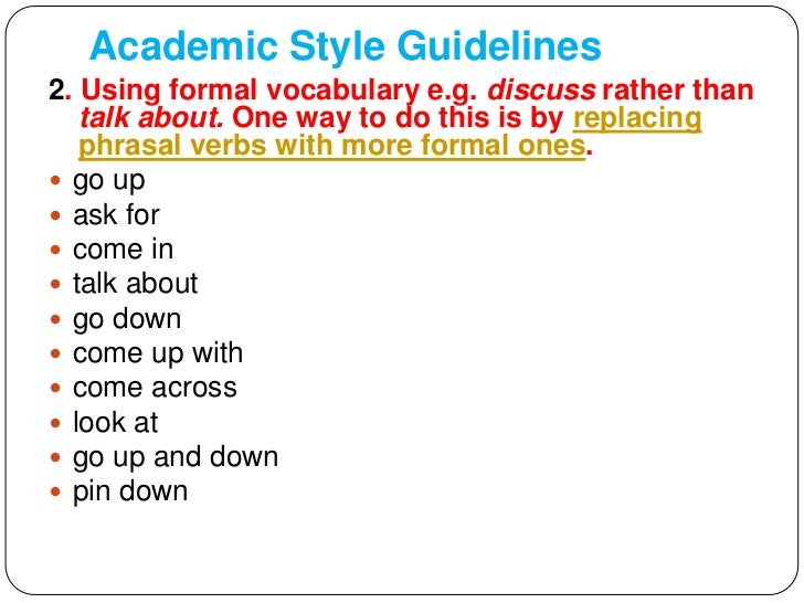 Academic style
