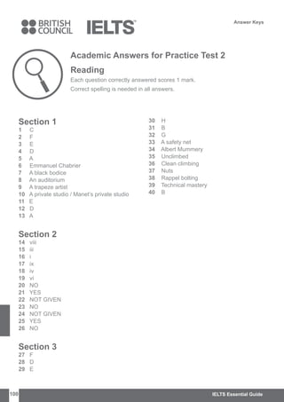 Academic test 2 answer keys | PDF
