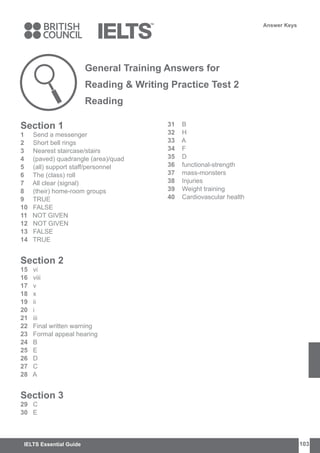 Academic test 2 answer keys | PDF