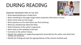 Structure of Academic Text/ Before, During and After Reading | PPTX ...