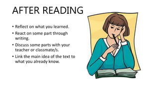 Structure of Academic Text/ Before, During and After Reading | PPTX