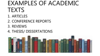 Structure of Academic Text/ Before, During and After Reading | PPTX