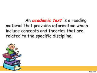 Academic text style and structure | PPT