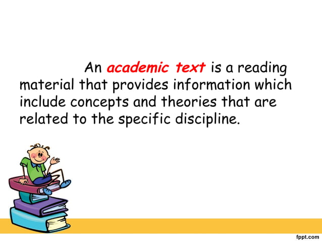 Academic text style and structure | PPT | Education