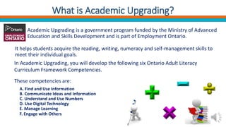 Academic Upgrading at Sheridan | PPTX