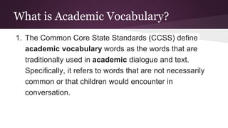Academic vocabulary | PPTX