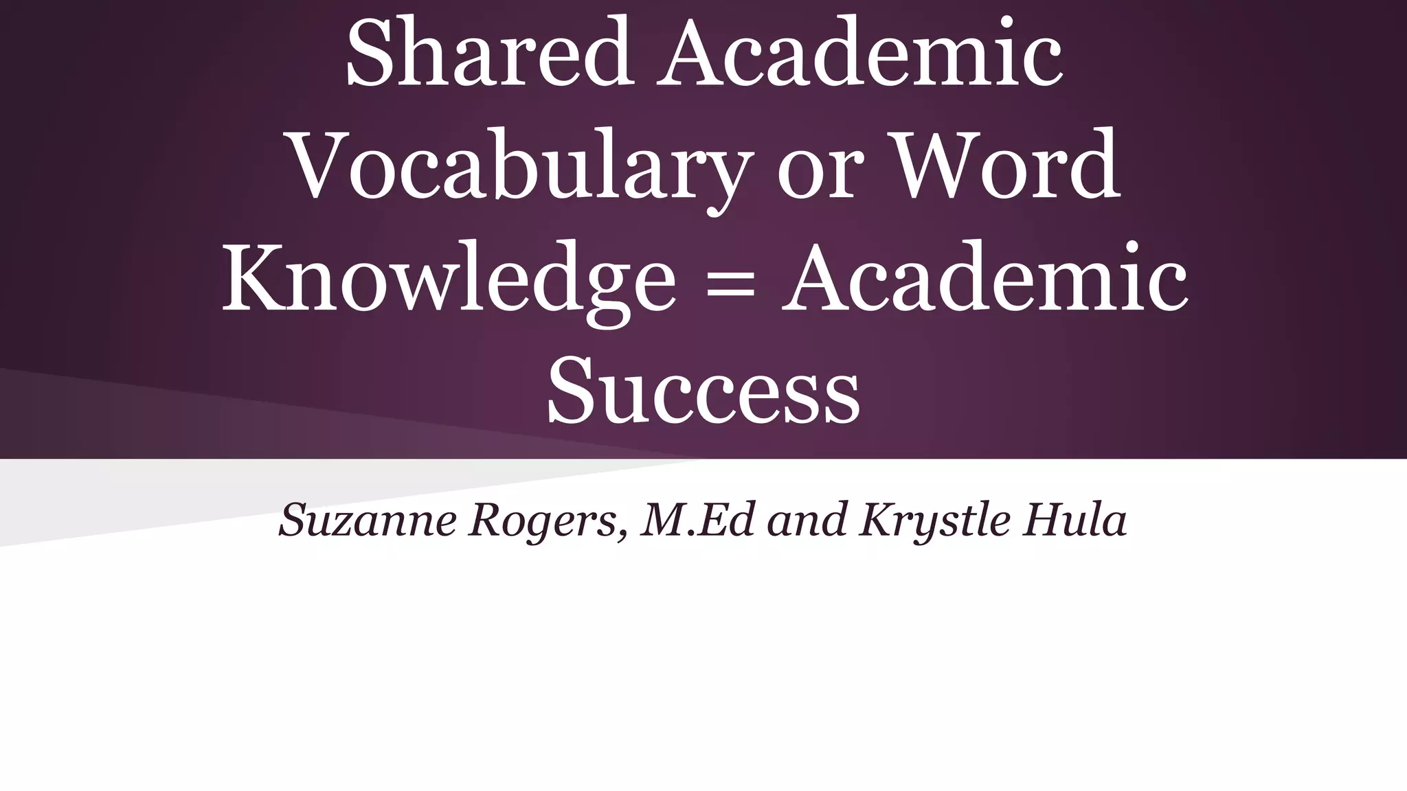 Academic vocabulary | PPTX