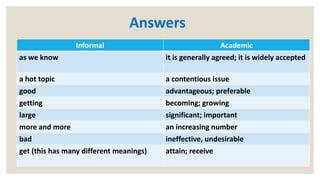 Academic vocabulary | PPTX