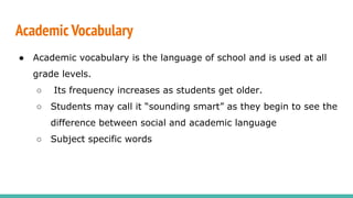 Academic Vocabulary and Student Discourse (1).pdf | Education