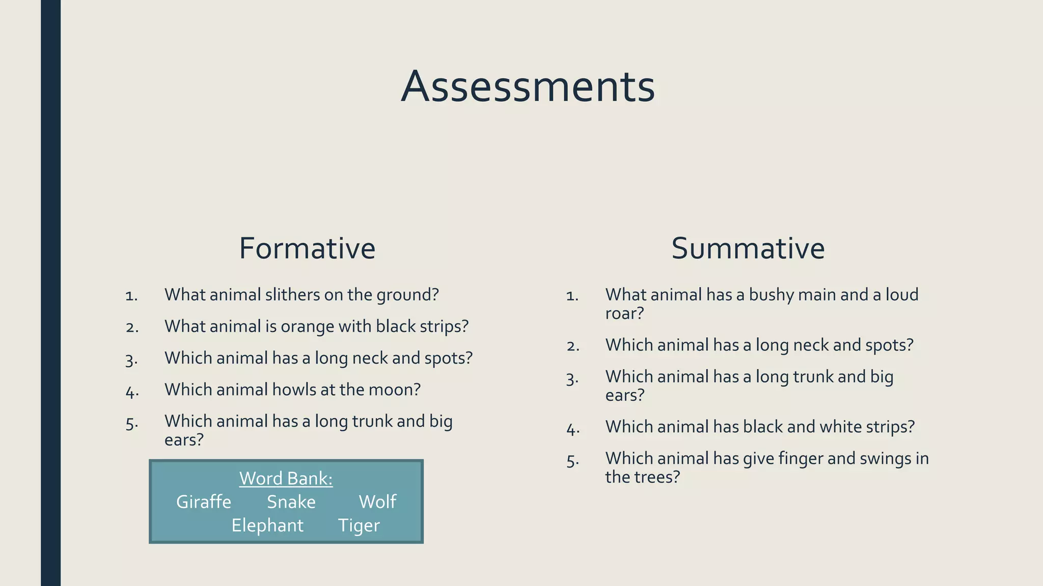 Academic vocabulary assessments | PPTX