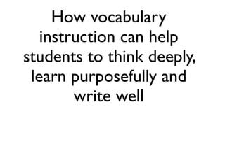 Academic Vocabulary Instruction Strategies | PPT