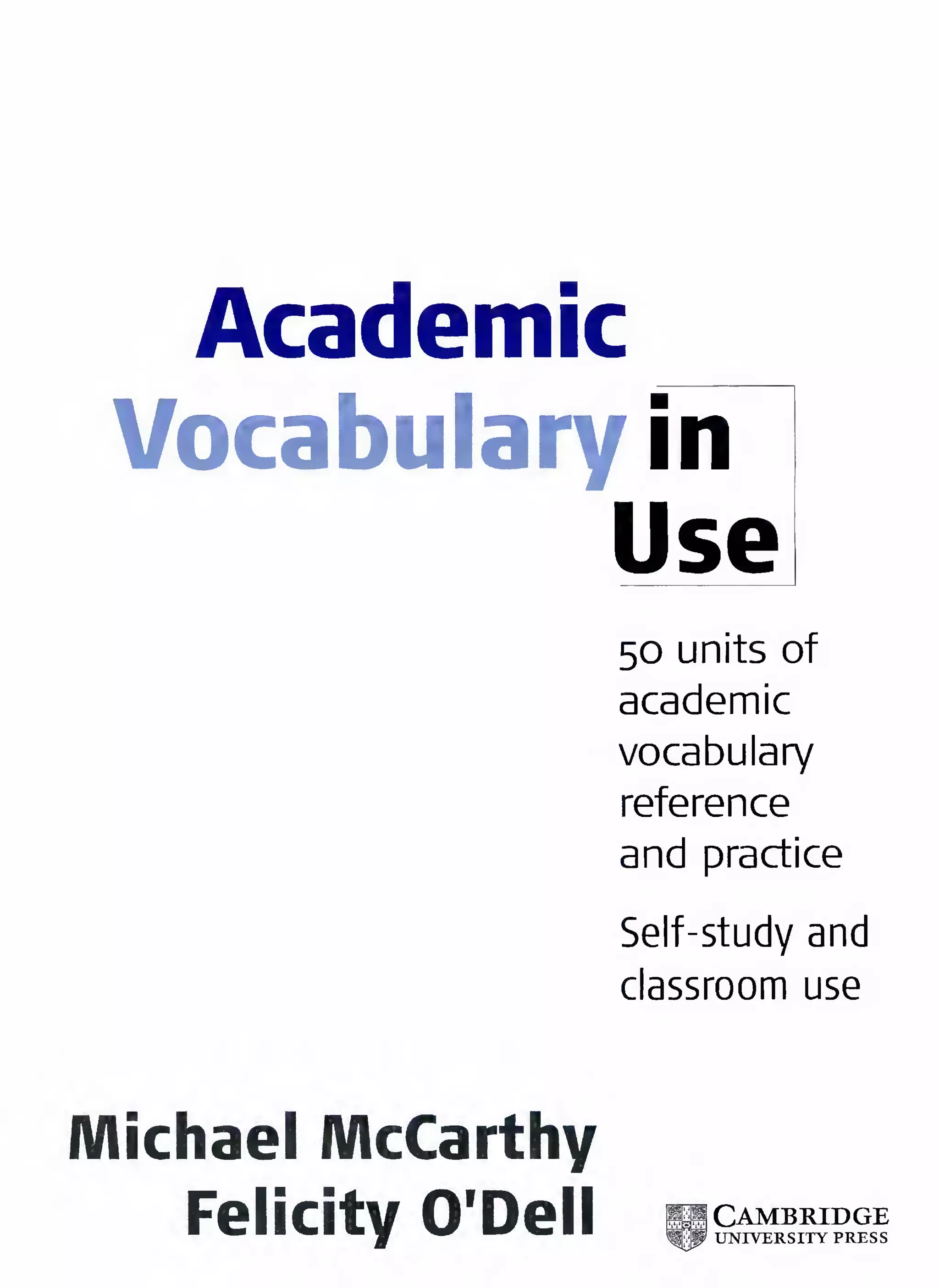 Academic vocabulary in use | PDF | Free download