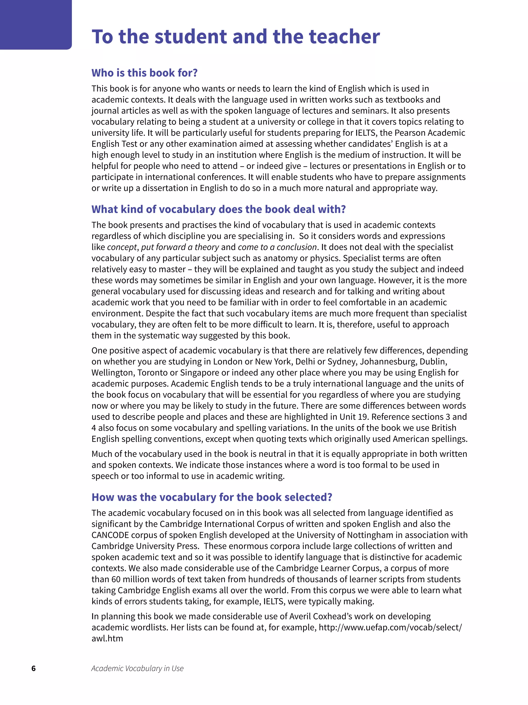 Academic vocabulary in use second edition | PDF | Education