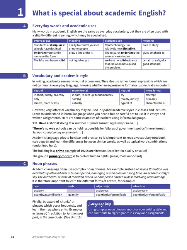 Academic vocabulary in use second edition | PDF | Education