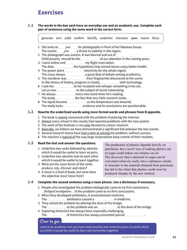 Academic vocabulary in use second edition | PDF | Education