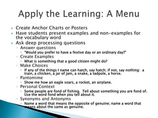 Academic vocabulary lesson plan | PPTX
