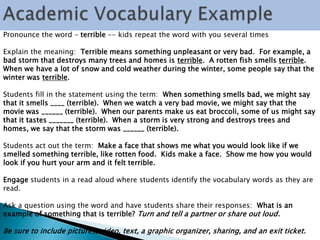 Academic vocabulary lesson plan | PPTX