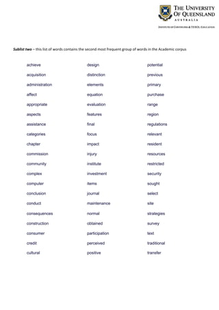 Academic word list ielts | PDF