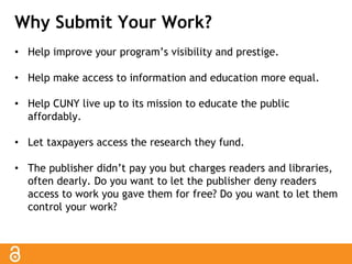 Introducing CUNY Academic Works (Graduate Center Edition) | PPTX