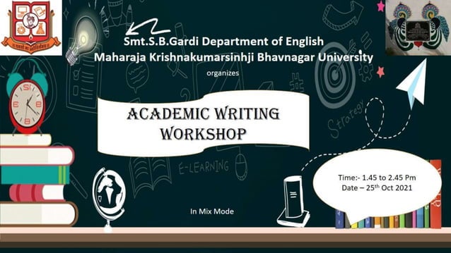 Academic Writing Workshop October 2021 | PPT