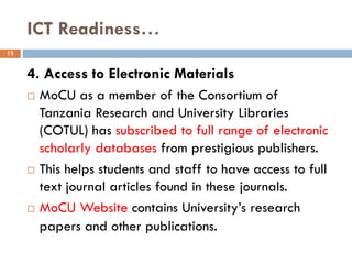 ICTs use and Academic Development in the Moshi Co-operative University ...