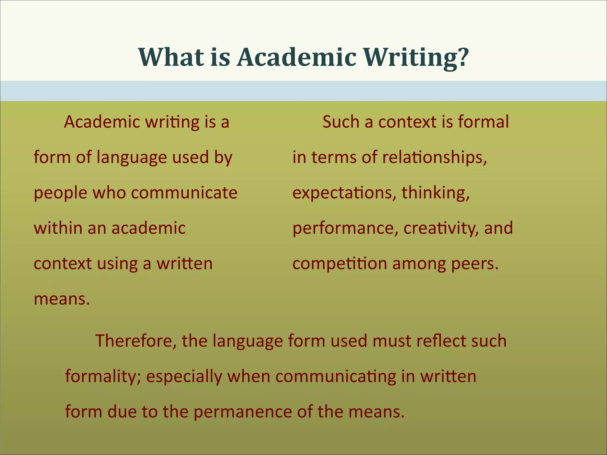 What You Need to Know about Academic Writing | PPT