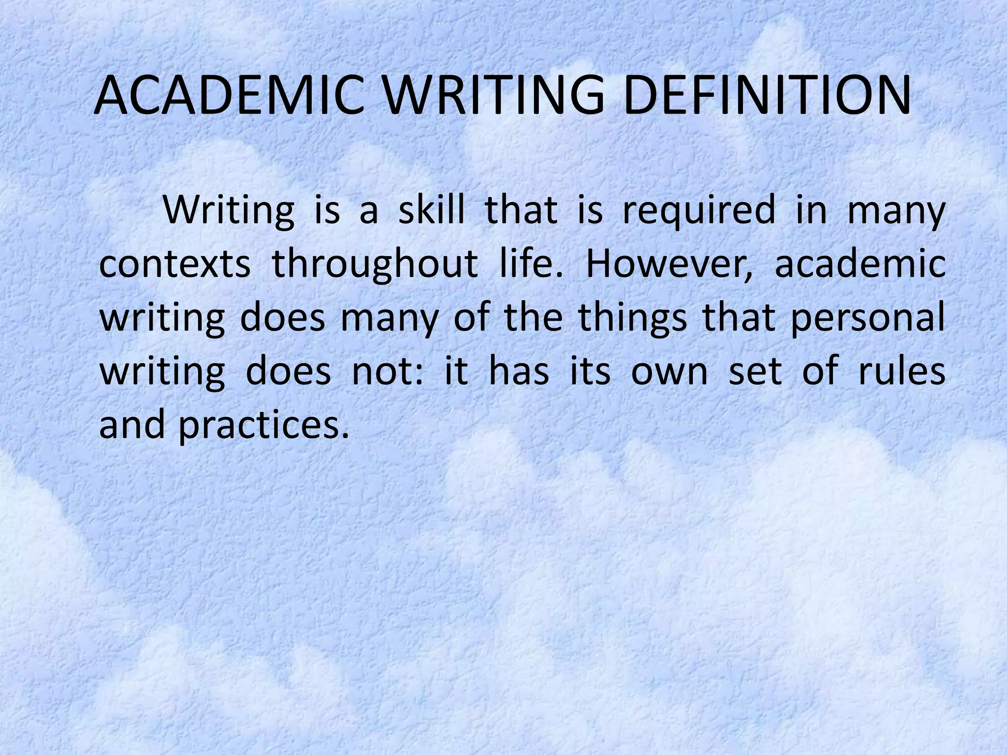 Academic writing | PPTX