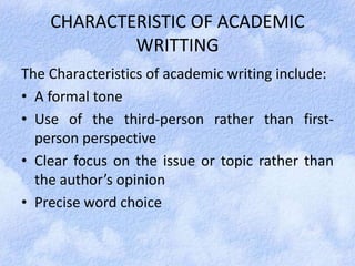 Academic writing | PPTX