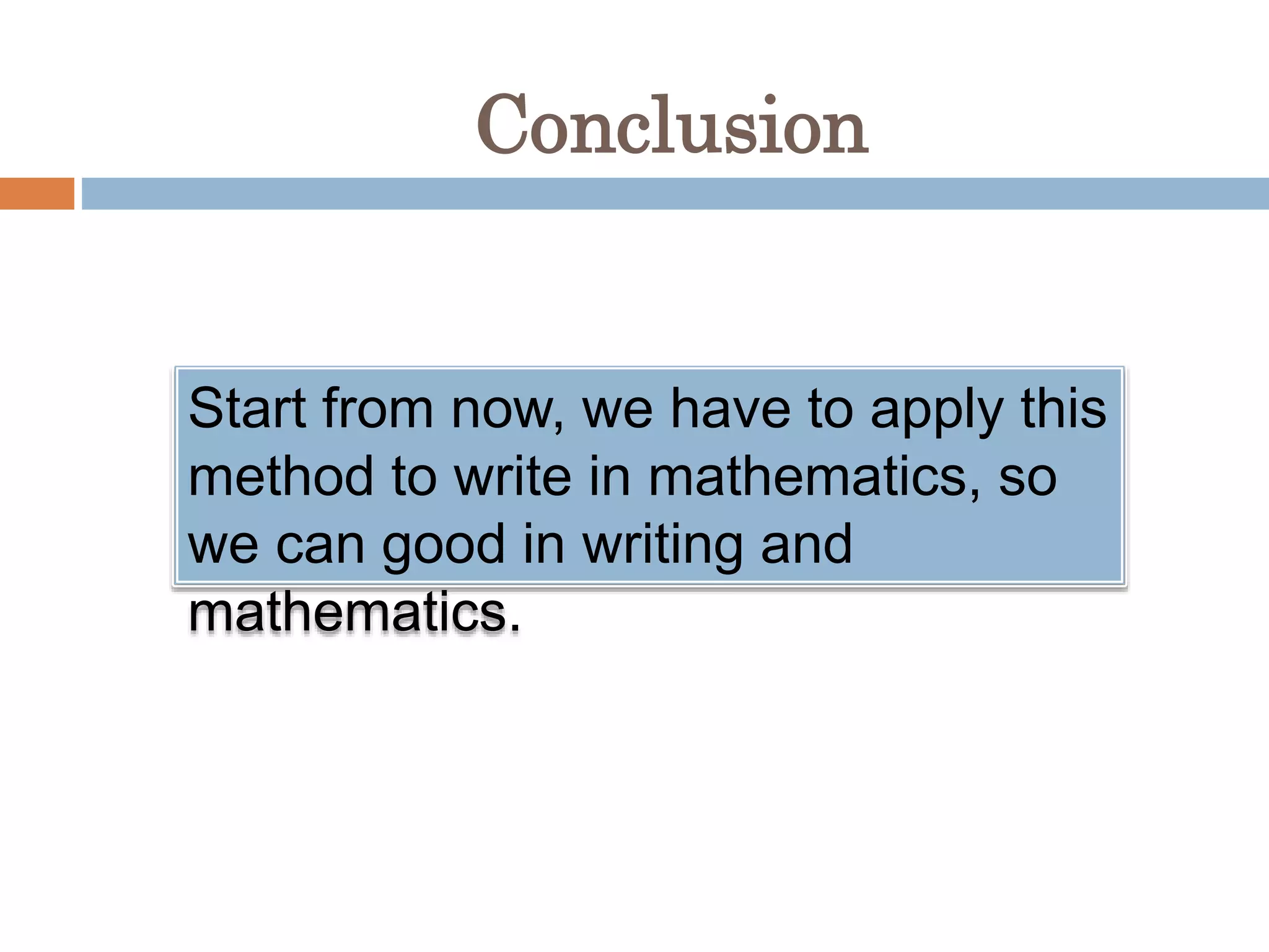 Academic writing (Integrating Writing and Mathematics) | PPT