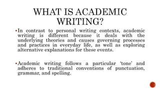 Academic writing | PPTX