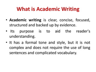 Academic writing | PDF