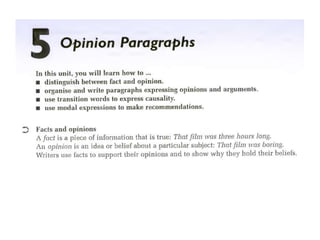 Academic Writing (Opinion Paragraphs) class 05-part2 | PPTX