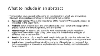 Academic Writing (Writing an abstract) class 06 | PPT