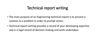 Academic Writing (Technical report writing ) class 07 | PPT