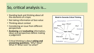 Academic writing critical analysis l7 | PPTX
