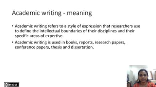 Traits of good Academic Writing | PPTX
