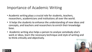 Traits of good Academic Writing | PPT