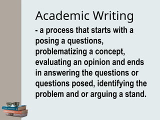 Academic Writing for Grade 12 EAPP TSHS | PPTX