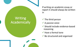 Introduction to Academic writing - Level 5 | PPTX