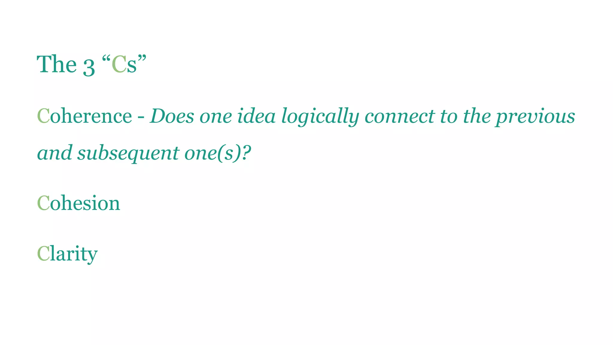 Module 6: Academic writing The 3 "Cs" and Authorial Voice | PPT