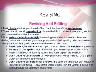 Academic writing advice powerpoint | PPTX