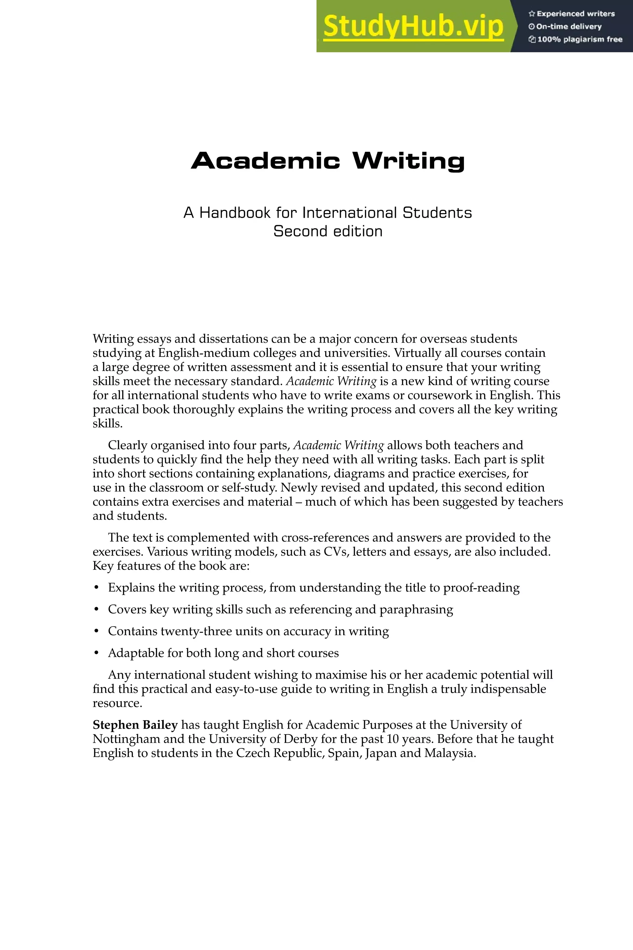 Academic Writing A Handbook For International Students 2Nd Edition | PDF