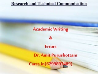 Academic Writing and Error | PPT