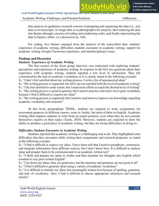 Academic Writing Challenges And Potential Solutions | PDF