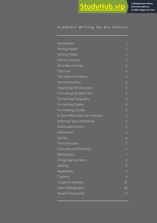 Academic Writing For Art History | PDF
