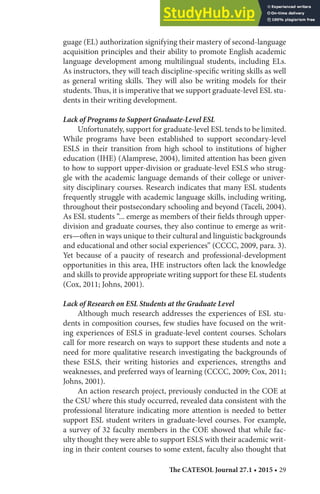 Academic Writing For Graduate-Level English As A Second Language ...