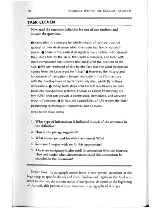 Academic writing for graduate students extended definitions (2) | PDF
